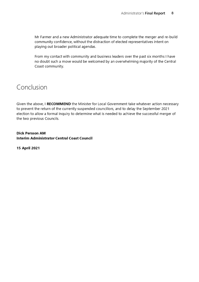 Attachments of Extraordinary Council Meeting - Thursday, 15 April 2021