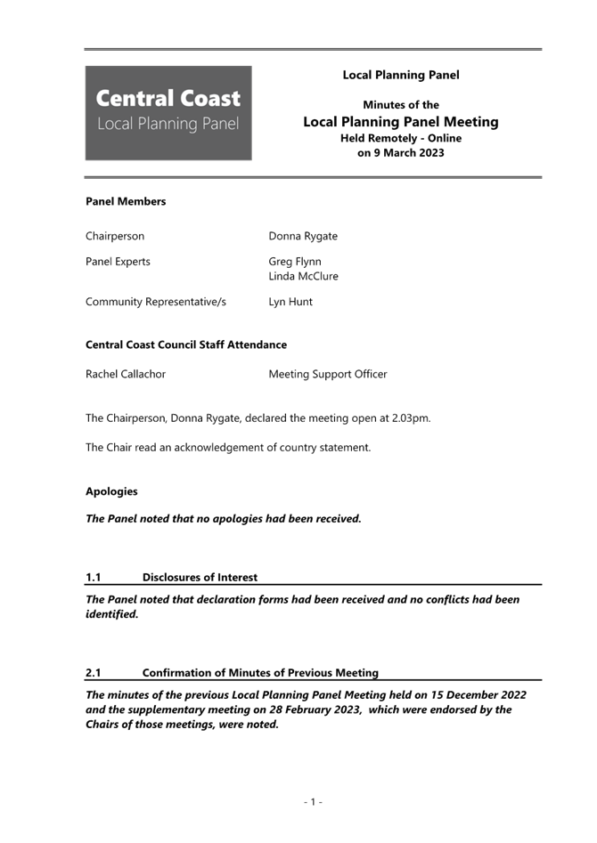 Agenda of Local Planning Panel Meeting - Thursday, 13 April 2023